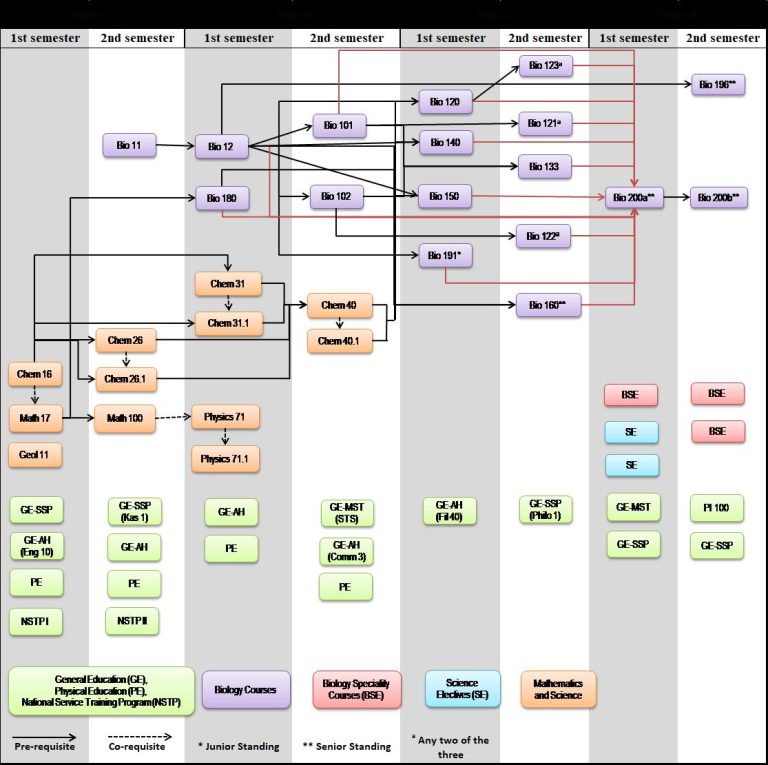 Curriculum Map BS Biology (before AY 2018-2019) – Institute of Biology